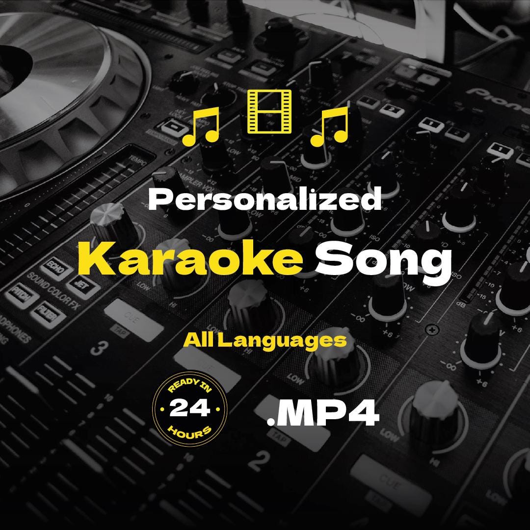 Personalized Karaoke Song, Custom Karaoke Song Custom Lyrics, Custom ...
