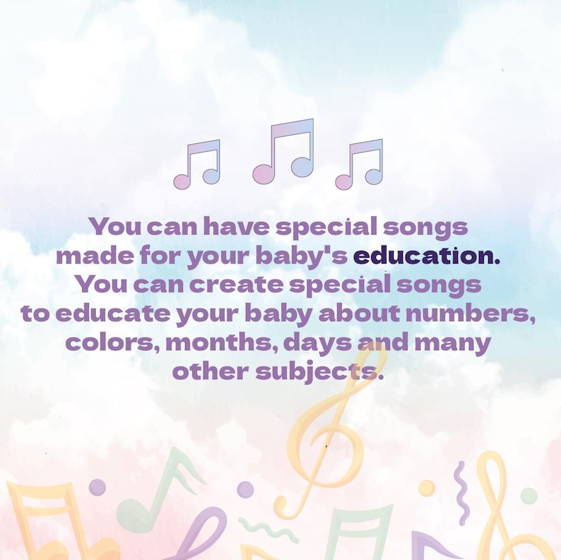 Personalized Baby Song, Baby Education, Custom Lullaby, Educational ...