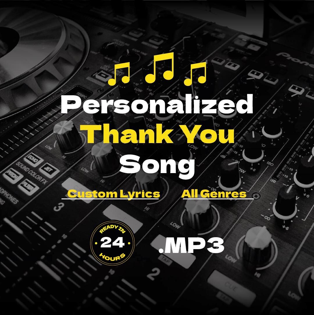 Personalized Thank You Song: Custom Lyrics & Music (MP3) - Etsy