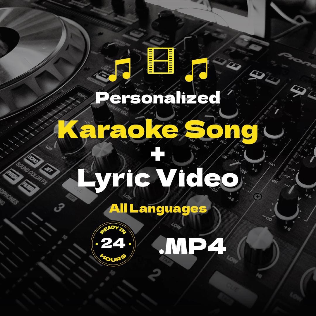 Personalized Karaoke Song & Lyrics Video With Custom Lyrics | Digital ...