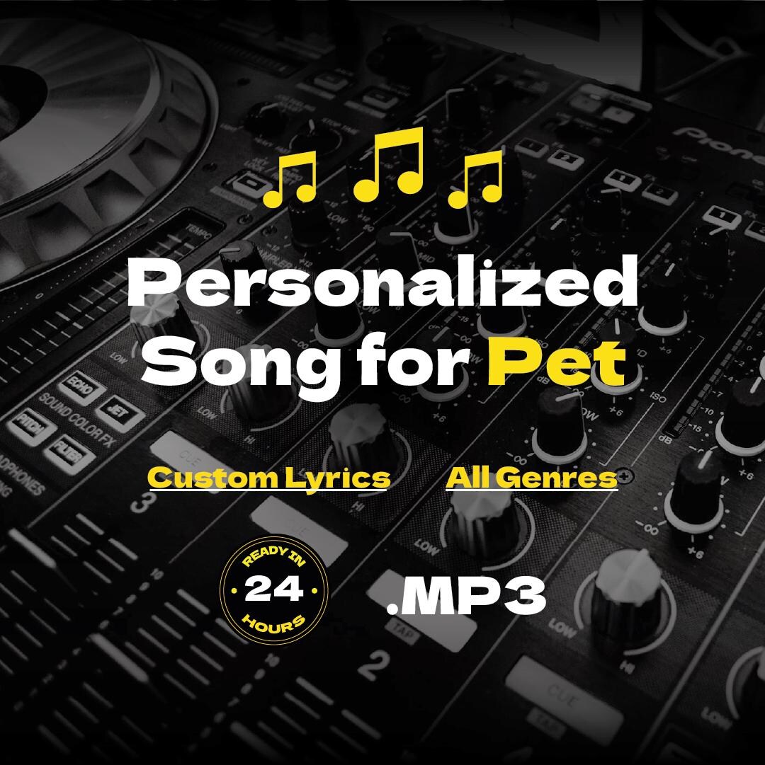 Custom Pet Song: Personalized Music Gift With Unique Lyrics (MP3) - Etsy