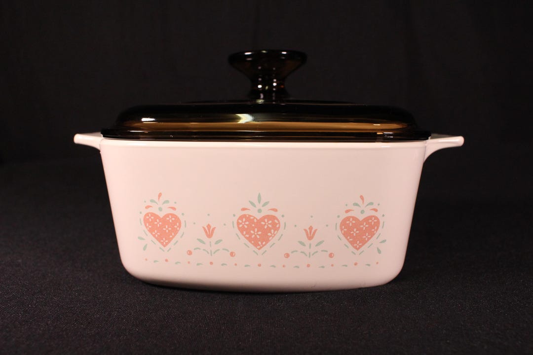 Corning Ware Casserole Dish Forever Yours Hearts 1.5L A-1 1/2-B & Lid ...