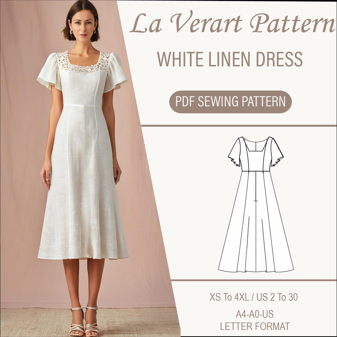 Vintage Dress Pattern, Prom Dress Pattern, Cottagecore Dress Pattern ...