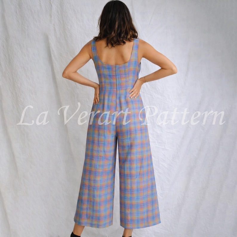 Jumpsuit PDF Sewing Pattern for Women, Wide Leg Minimalist Palazzo ...
