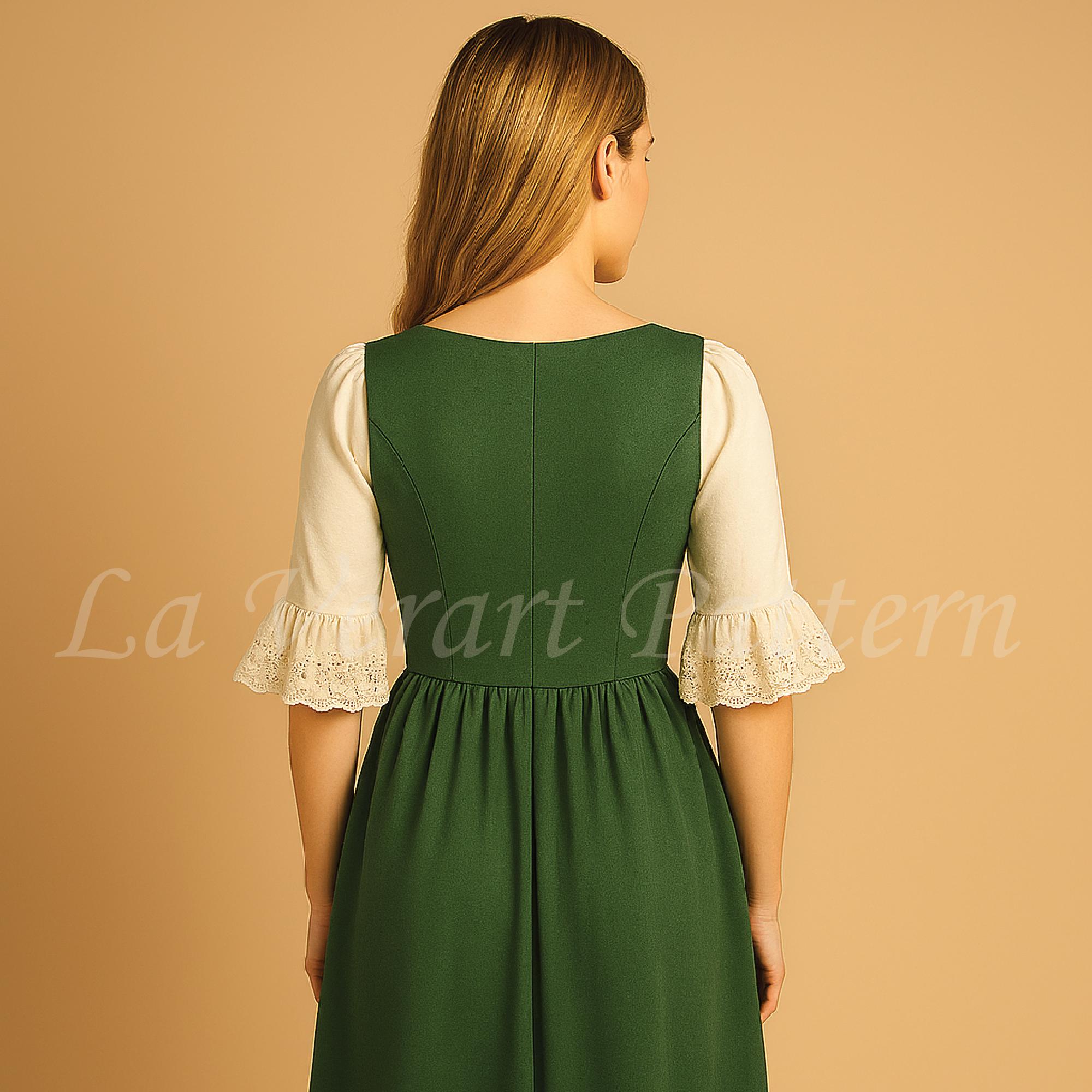 Ren Faire Maxi Dress Sewing Pattern: Medieval Renaissance Gown (US 2-30 ...