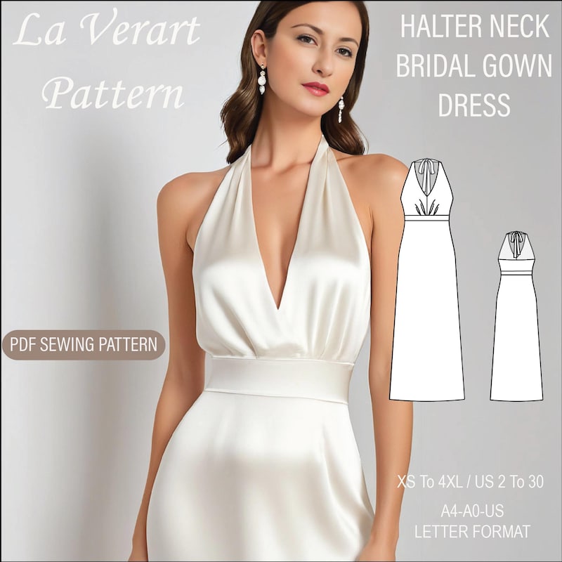 Halter Dress Pattern - Etsy