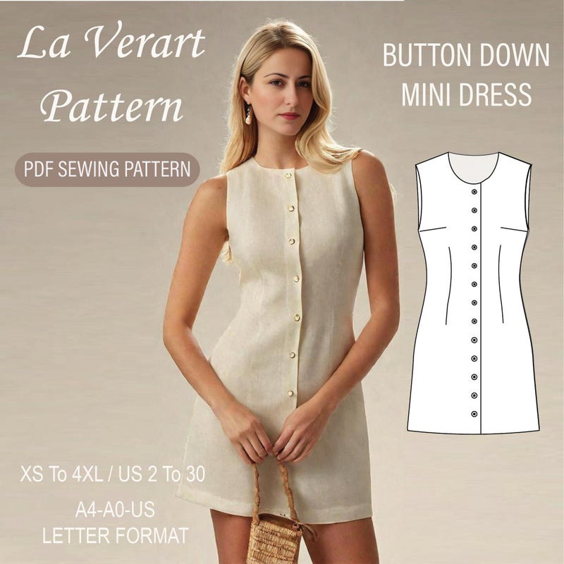 Mini Dress Sewing Pattern - Etsy