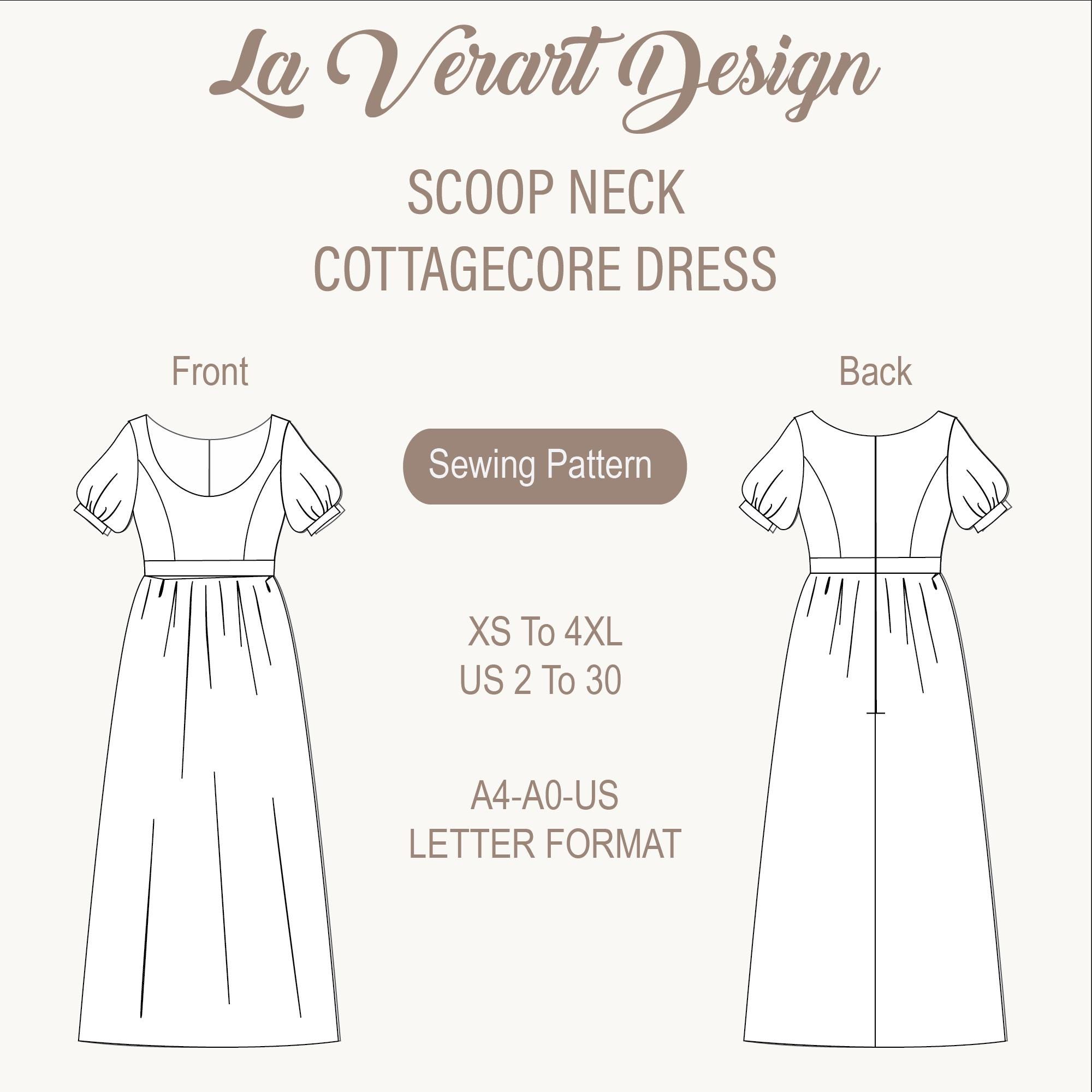 Linen Cottagecore Dress Sewing Pattern, Regency Dress, Bridgerton Gown ...