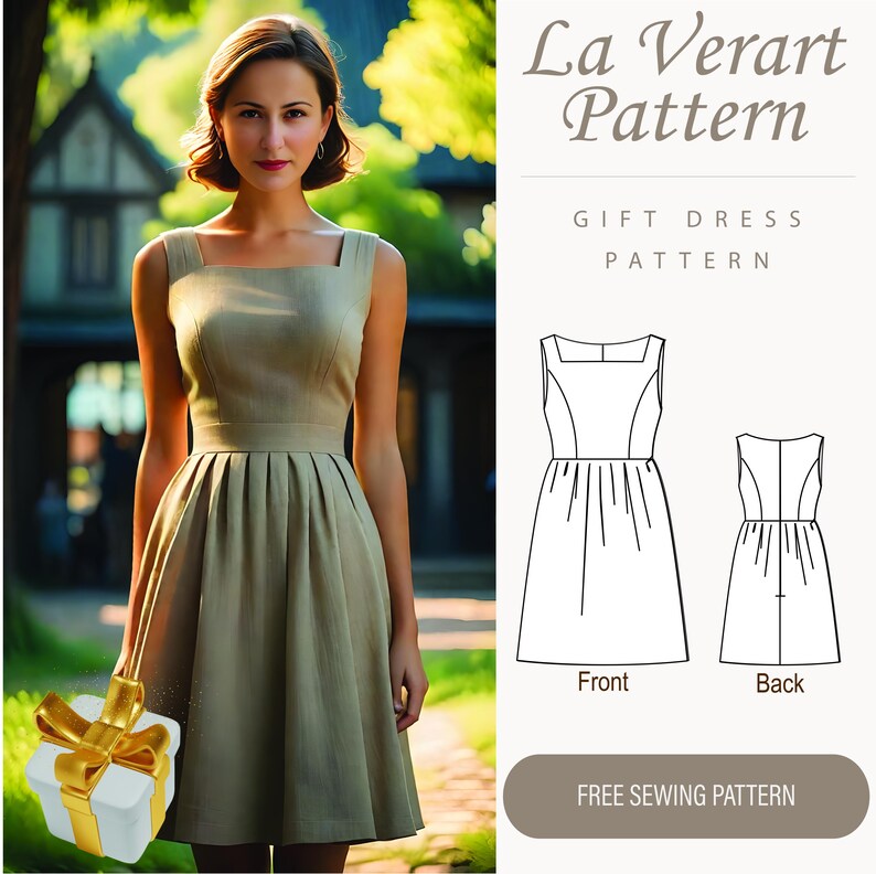 Halter Dress Sewing Pattern, Backless Dress Pattern, Summer Dress ...