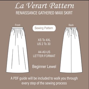 Renaissance Gathered Wool Skirt Sewing Pattern, Medieval Gathered Skirt ...
