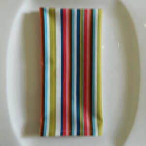 Stripe Napkins, Set of 4. Multi-color Stripes. Every Day Napkins ...