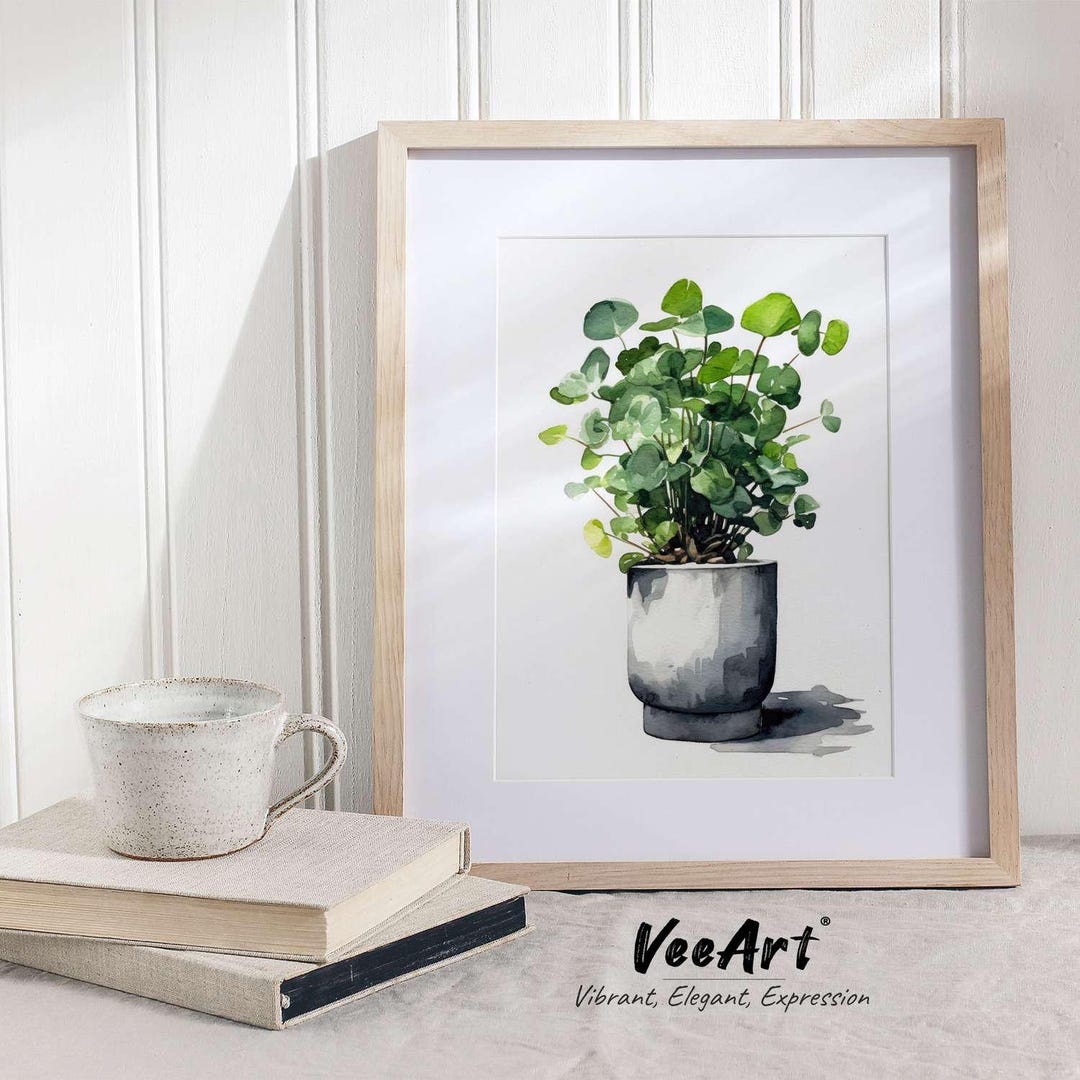 Leaf Print Watercolour Art Botanical Leaf Print Minimalist Nature Wall ...