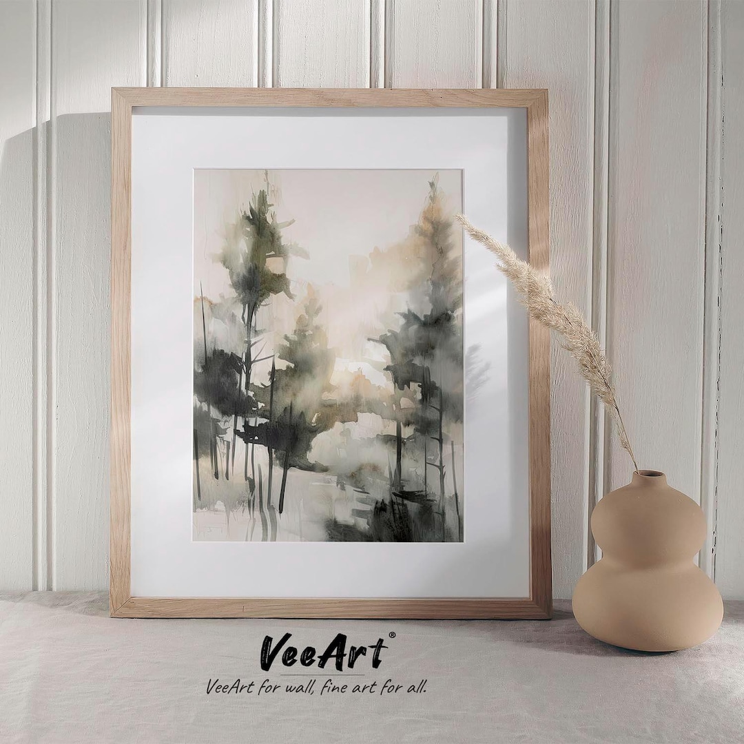 Printable Watercolor Forest Art Prints Digital Download Wall Art ...