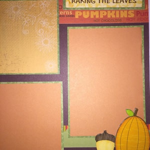 AUTUMN 12 X 12 Premade Scrapbook Layout - Autumn Leaves Free Shipping ...