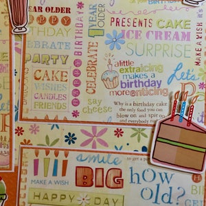 HAPPY BIRTHDAY 12 X 12 Premade Scrapbook Layout -- Birthday Scrapbook ...