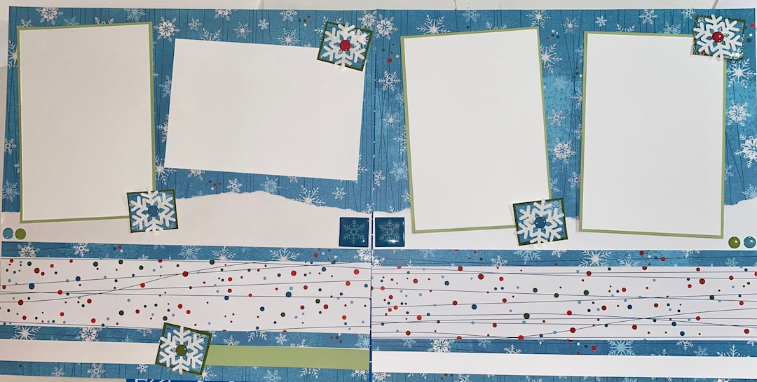 Winter 12 X 12 Premade Scrapbook Pages - Scrapbook Layout - Winter ...