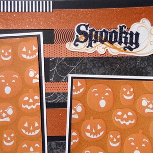 SPOOKY 12 X 12 Premade Scrapbook Page - Halloween Free Shipping - Etsy
