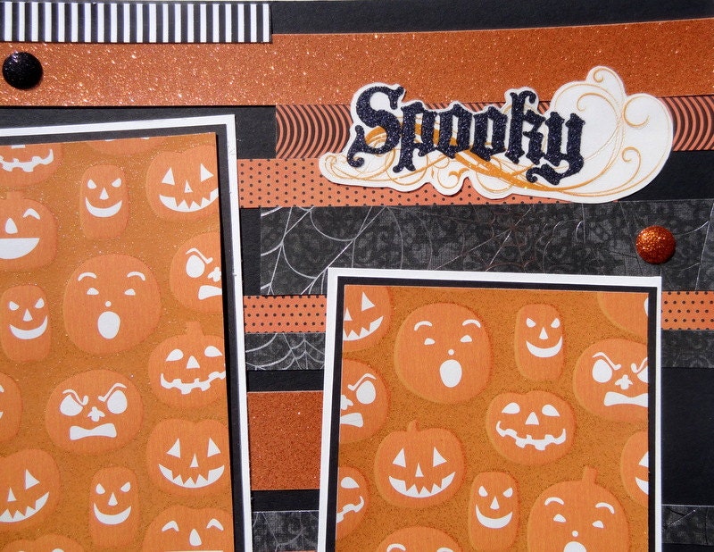 SPOOKY 12 X 12 Premade Scrapbook Page Halloween Free Shipping - Etsy