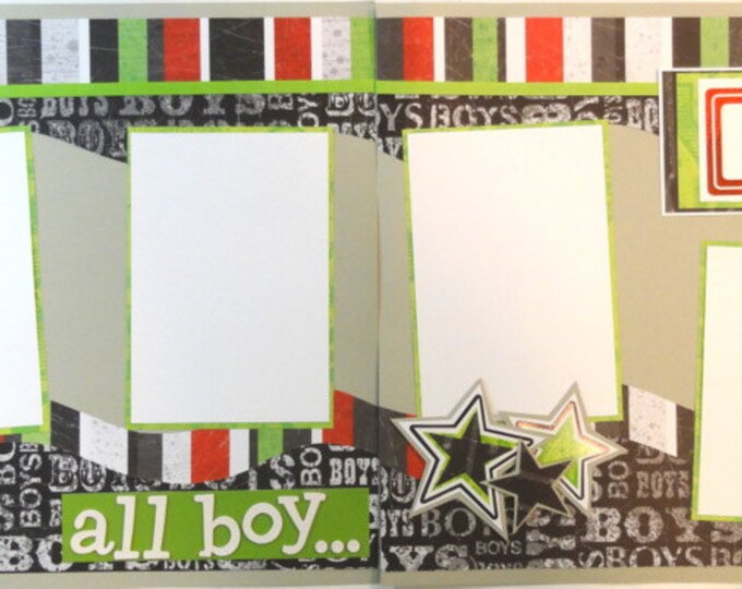 ALL BOY 12 X 12 Premade Scrapbook Pages Boy - Etsy