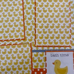 BATH TIME 12 X 12 Premade Scrapbook Layout - Baby Girl Boy Bath Time ...