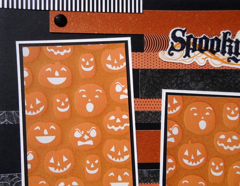 SPOOKY 12 X 12 Premade Scrapbook Page Halloween Free Shipping - Etsy
