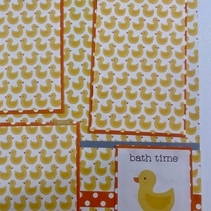 BATH TIME 12 X 12 Premade Scrapbook Layout - Baby Girl Boy Bath Time ...