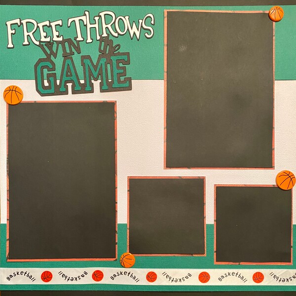 Basketball Scrapbook Layout - Etsy
