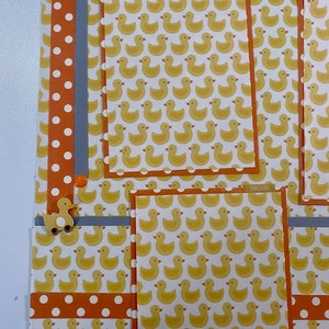 BATH TIME 12 X 12 Premade Scrapbook Layout - Baby Girl Boy Bath Time ...