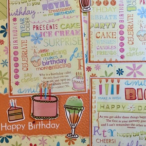 HAPPY BIRTHDAY 12 X 12 Premade Scrapbook Layout -- Birthday Scrapbook ...