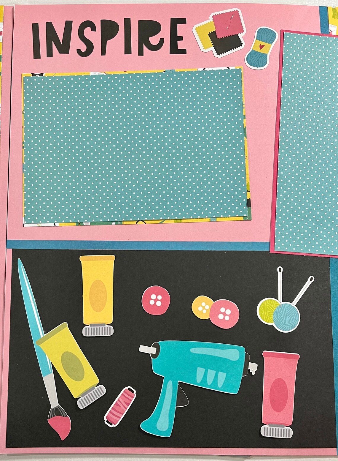 CREATE - INSPIRE 12 X 12 Premade Scrapbook Layout - Premade Scrapbook ...