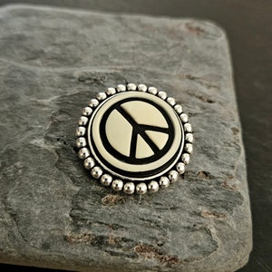 Peace Sign Brooch Peace Cameo Brooch Small Cameo Brooch - Etsy
