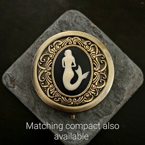Mermaid Pill Box, Antique Brass Cameo Pill Box, Nautical Pill Box ...