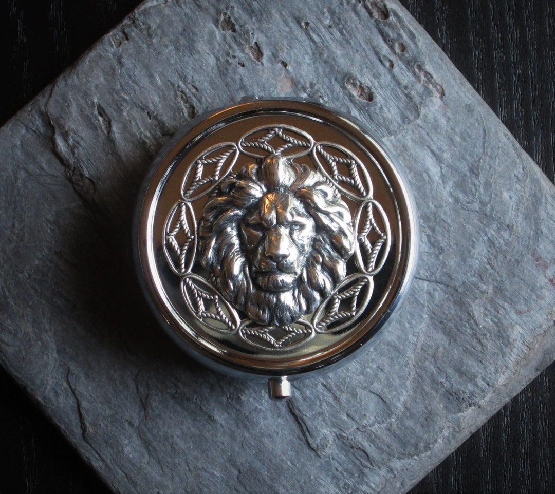 Lion Pill Box, Lion Pill Case, Animal Pill Box, Leo Pill Box, Gift Idea ...