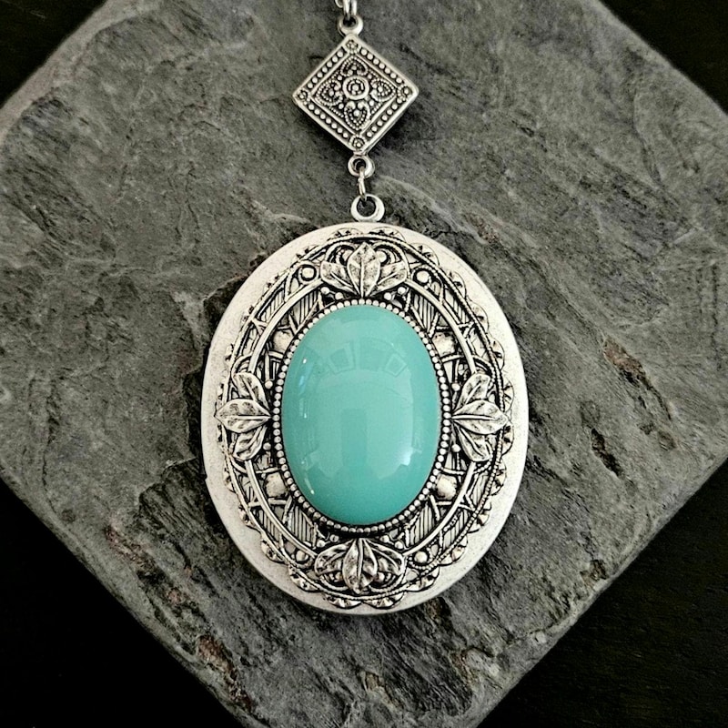 Turquoise Lockets - Etsy