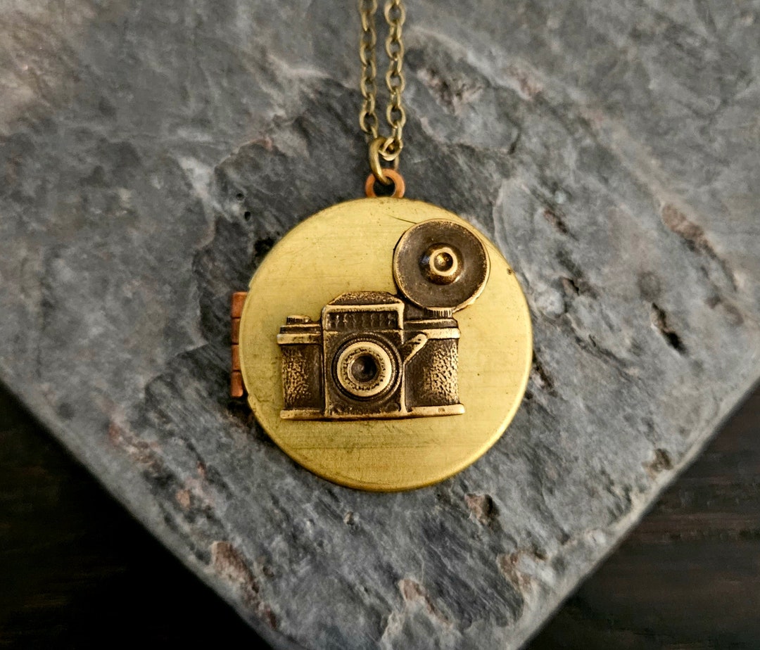 Camera Locket Necklace, Camera Necklace, Photographer Locket ...