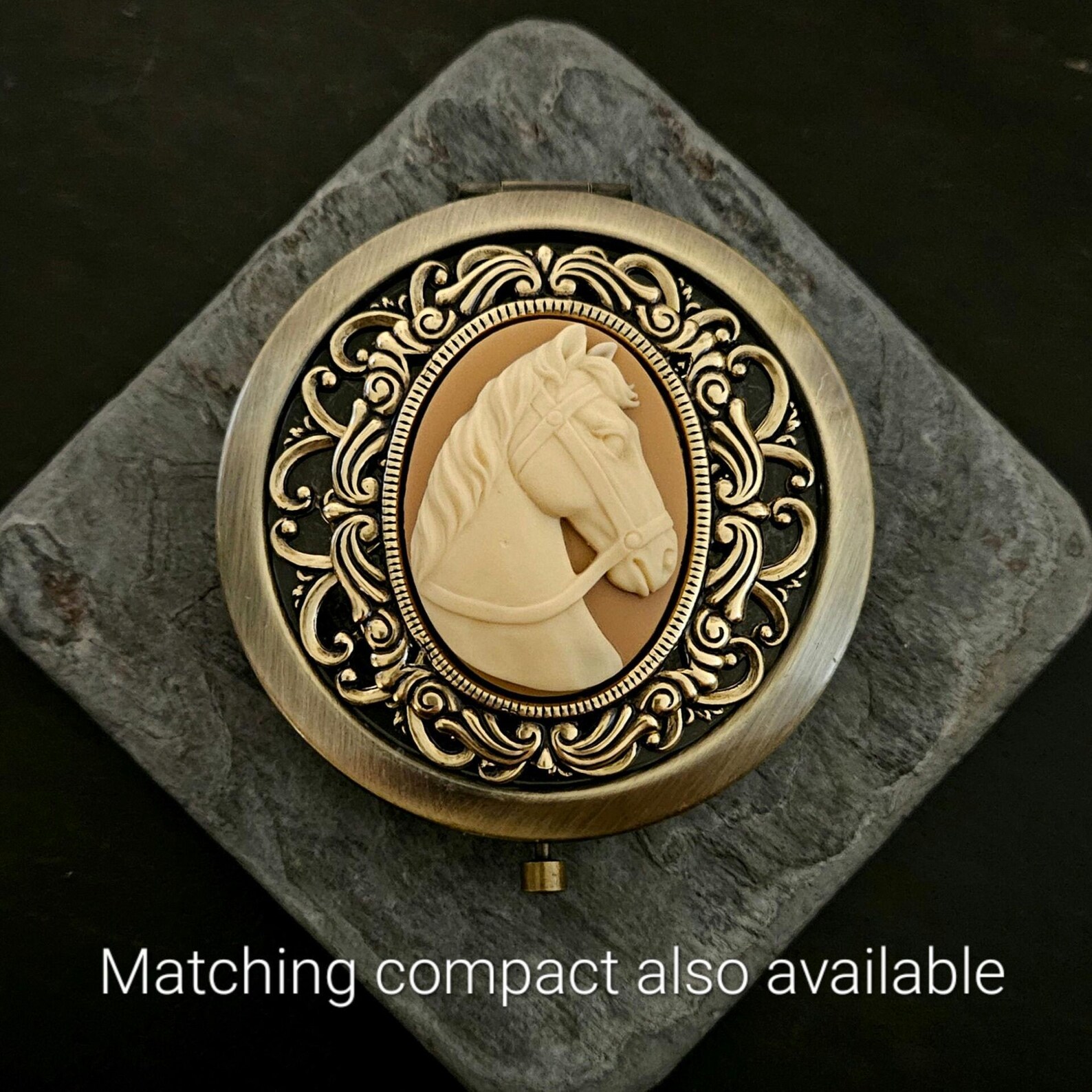 Horse Pill Box, Animal Cameo Pill Box, Gift for Horseback Riders ...