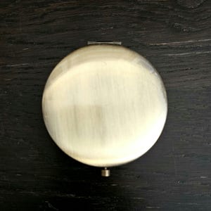 Art Deco Heart Compact Mirror, Antique Brass Compact, Heart Compact ...