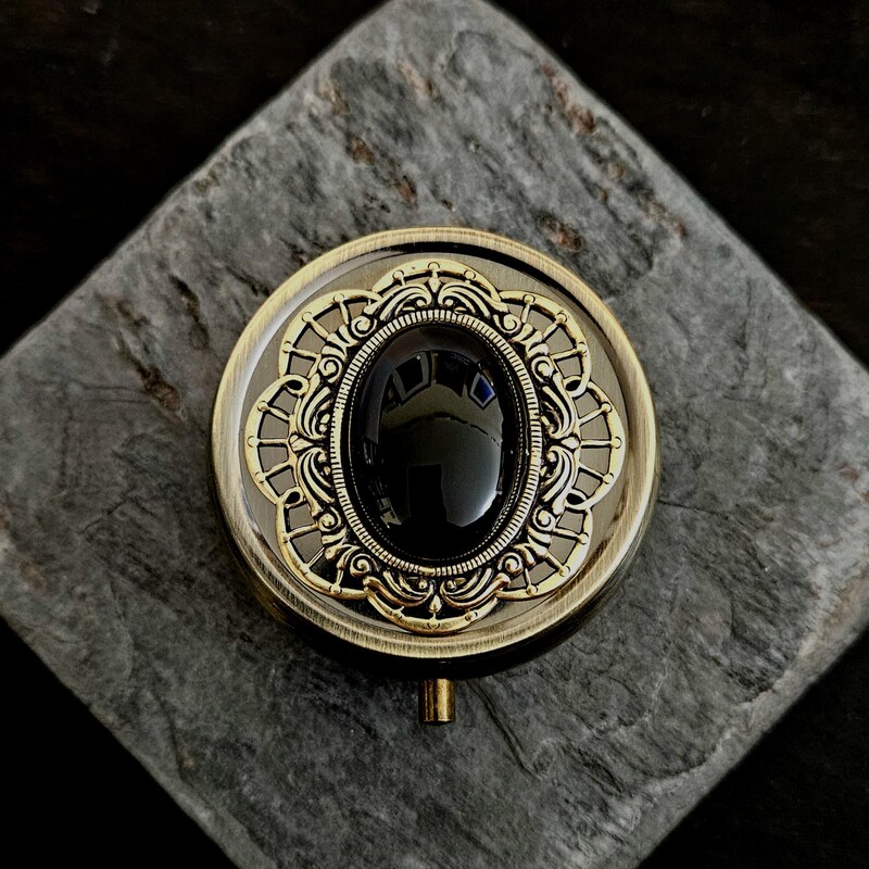 Brass Pill Box - Etsy