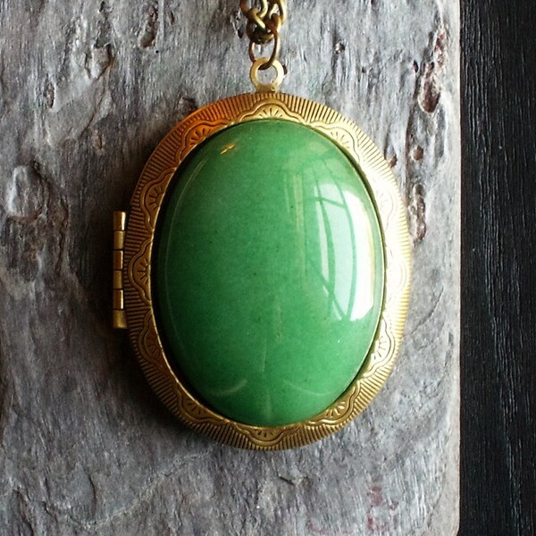 Long Locket Necklace - Etsy