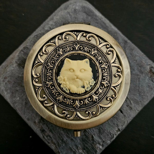 Cat Compact Mirror - Etsy