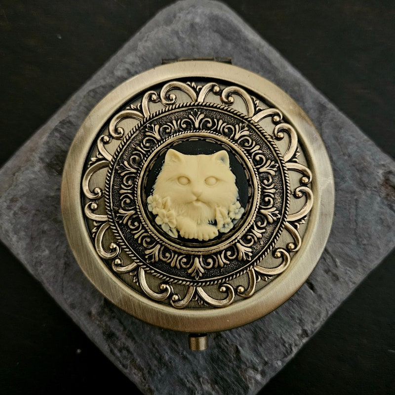 Cat Compact Mirror - Etsy