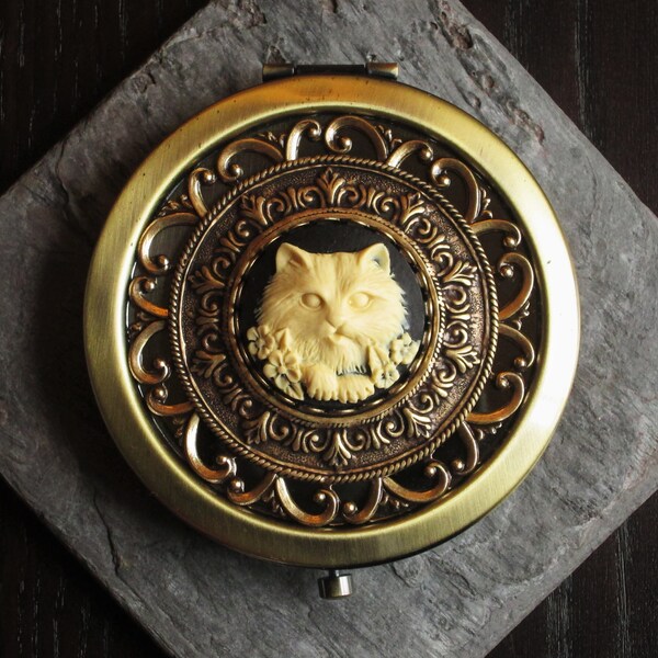 Cat Compact Mirror - Etsy