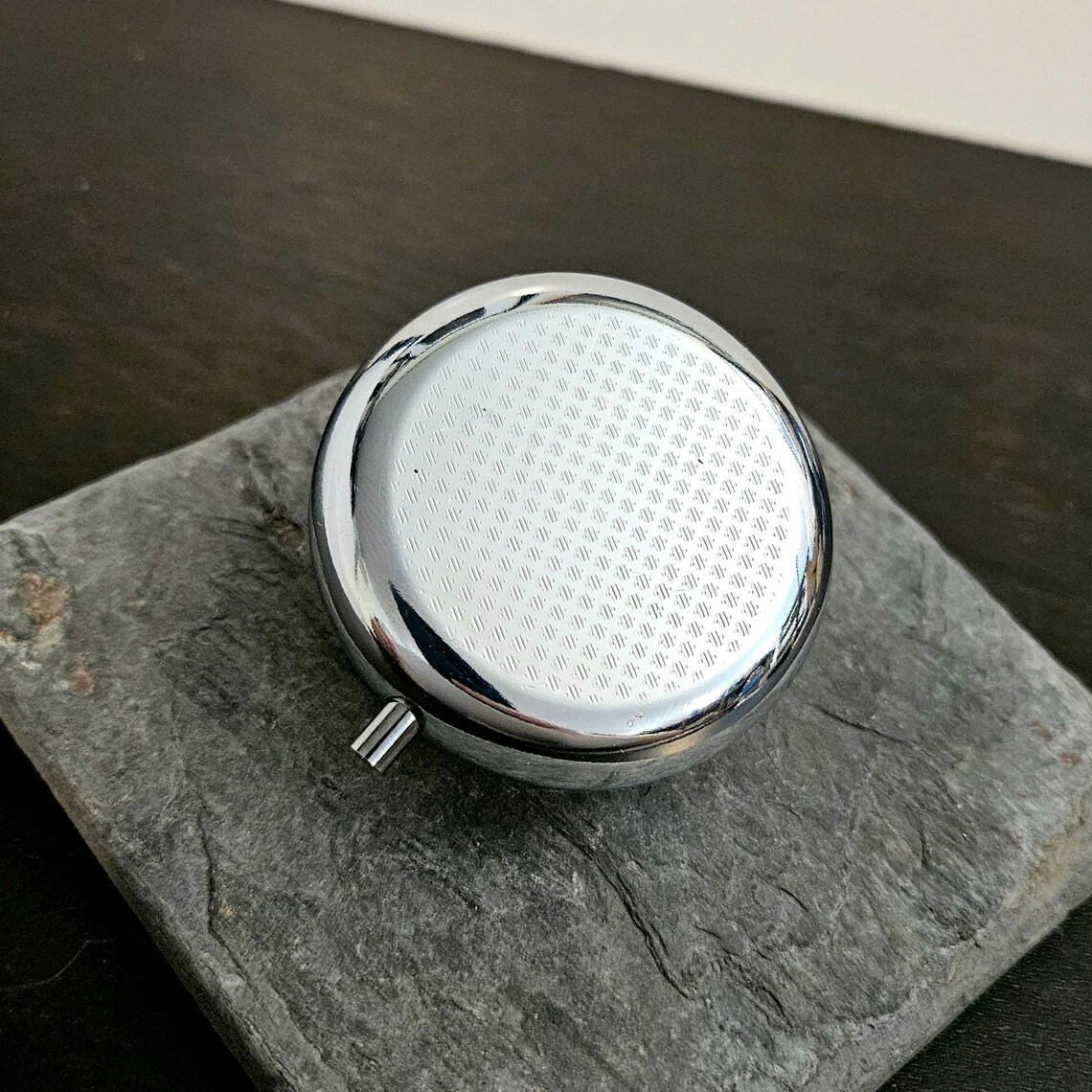 Rose Cameo Pill Box Container, Silver Pill Box, Blue Rose Silver Pill ...