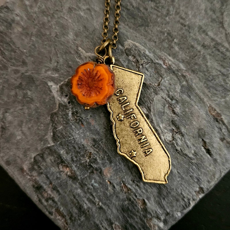 California Necklace - Etsy