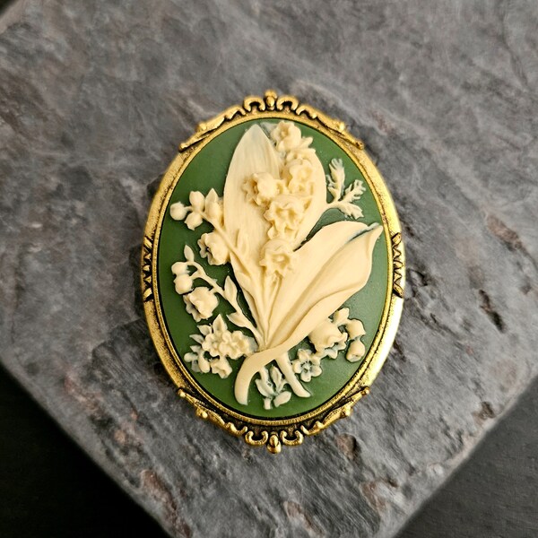 Flower Cameo Brooch - Etsy