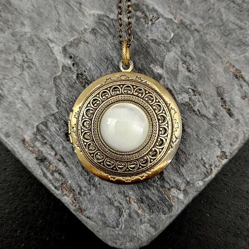 Pearl Locket - Etsy