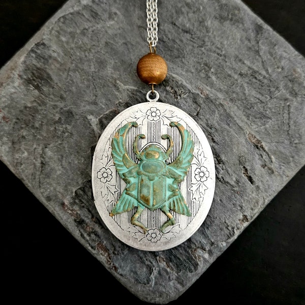 Scarab Necklace - Etsy