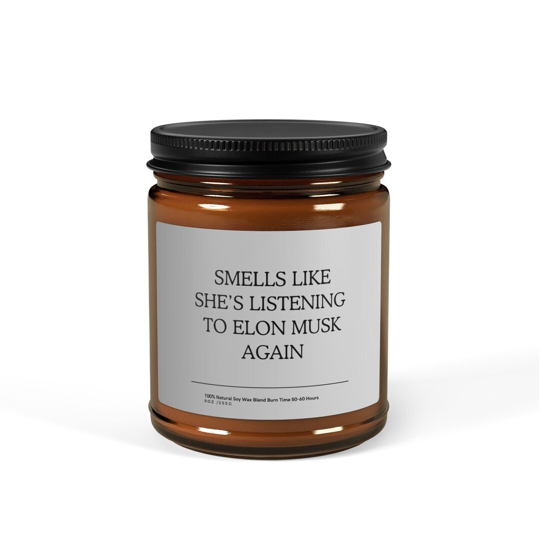 Soy Candle, Musk Scented, Elon Musk Inspired, Home Decor, Meditation ...
