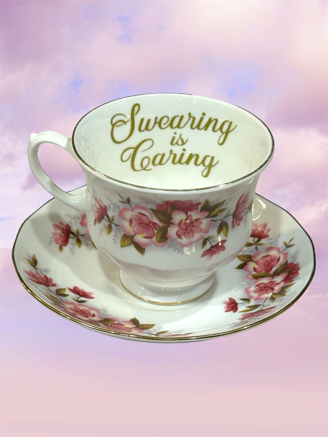 Swearing is Caring - Tea Cup Set - Etsy