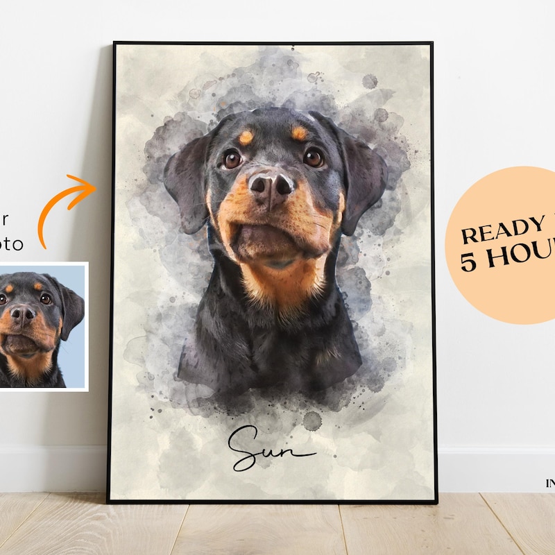 Pet Paw Water Colour Art - Etsy UK